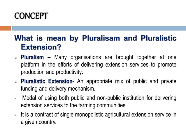 Pluralistic Agricultural Extension in India | PPTX | Agriculture ...