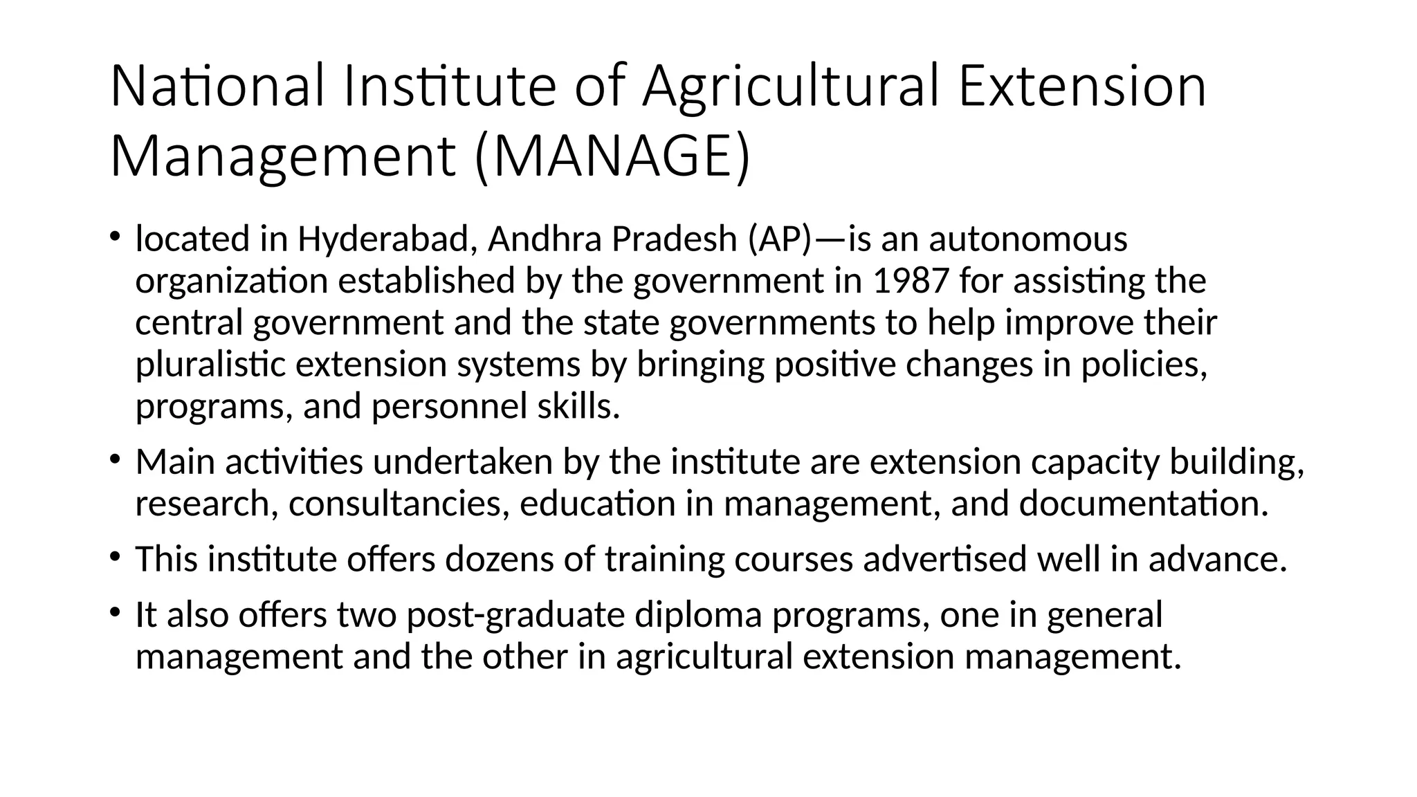 pluralistic extension systems in india.pptx