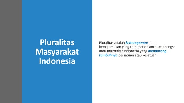 Pluralitas Masyarakat Indonesia | PPTX