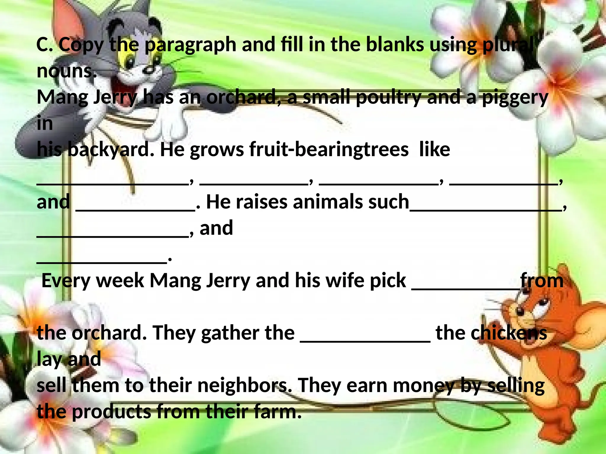 PLURALIZATION OF REGULAR NOUNS FOR GRADE VI.pptx