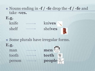Plural nouns | PPT