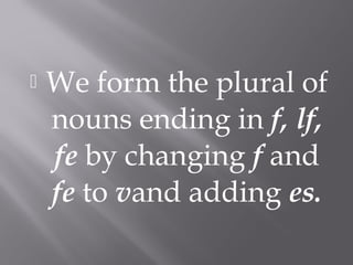 Plural nouns | PPT