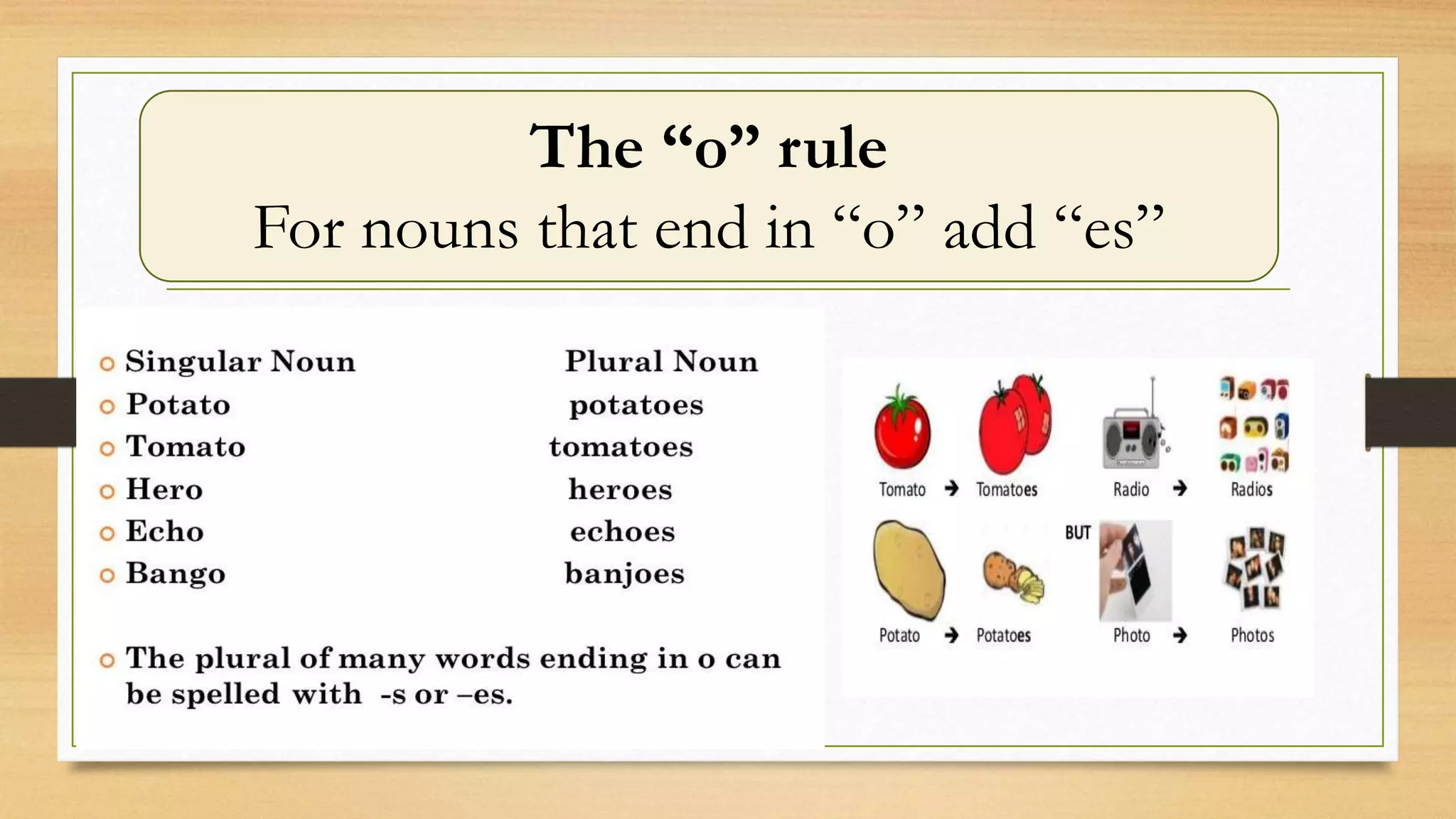 Regular and irregular plural nouns. | PPTX
