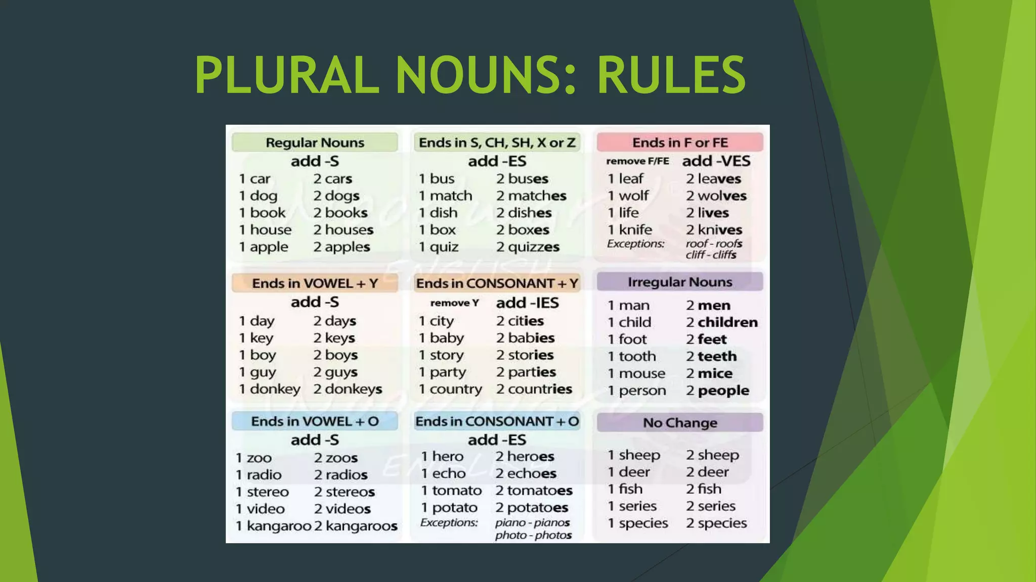 Plural nouns | PPTX