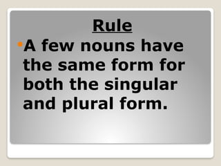 Singular and Plural Nouns PowerPoint presentation | PPSX