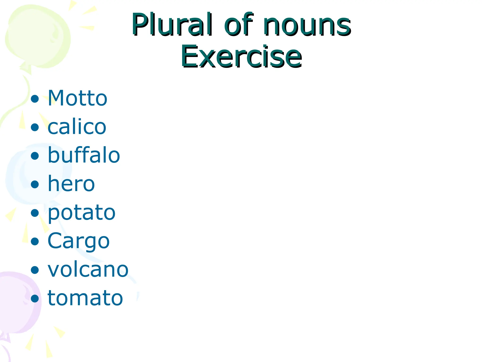 An introduction to most common plural nouns.ppt