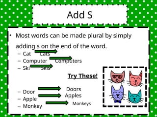 Plural Nouns , how they are formed and examples | PPTX