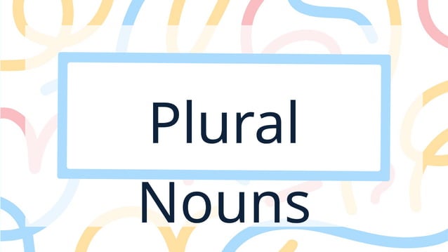 Plural Nouns Review Game Presentation in Blue Yellow Pink Playful Style ...