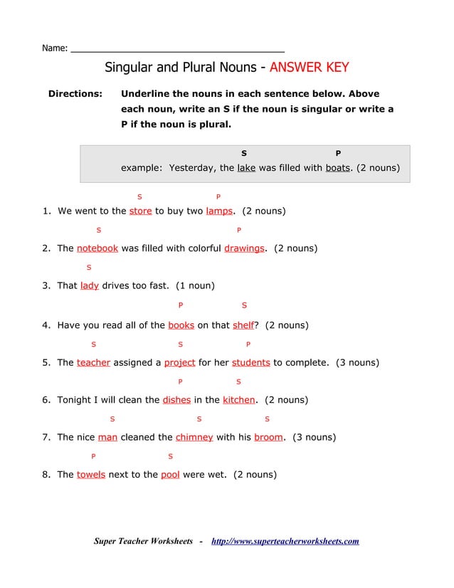 Plurals rules and practice | PDF