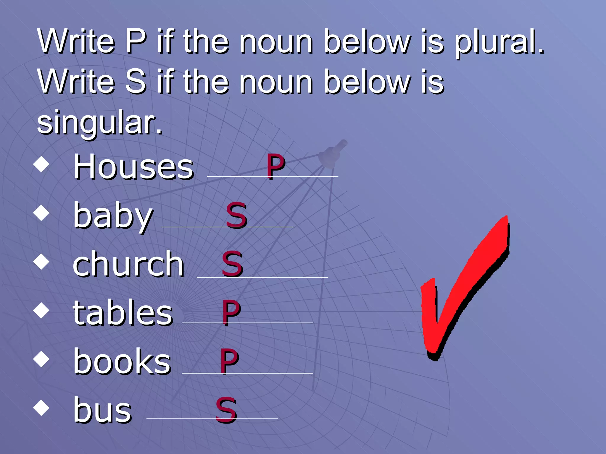 Plural sing nouns | PPT