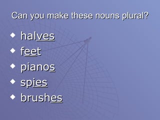 Plural sing nouns | PPT
