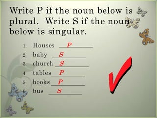 Singular & Plural Nouns | PPSX