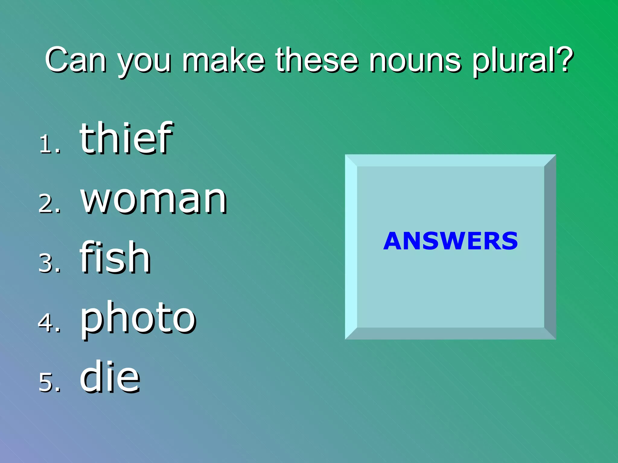 Plural sing nouns | PPT
