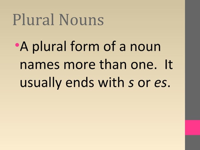 Plural sing nouns | PPT