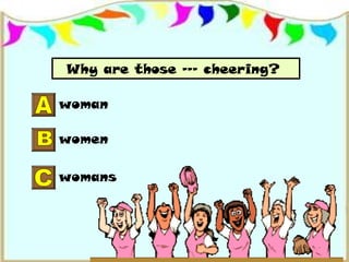 PLURALS This is an interactive multiple Choice Game for young ESL/EFL ...