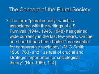 Plural society | PPT