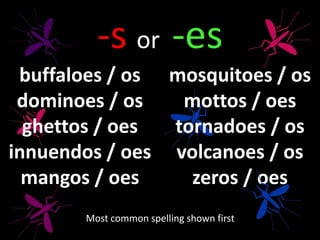 Plurals Of Words Ending In ‘O’ | PPTX