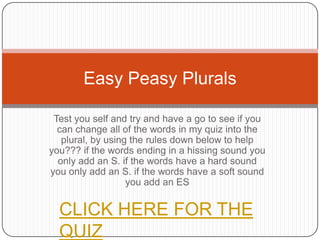 Plural tutorial | PPT