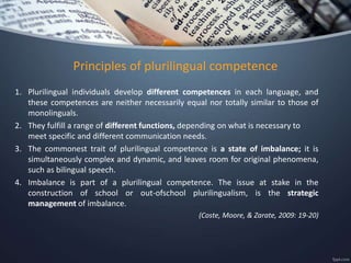 Developing plurilingual competence in Europe | PPT