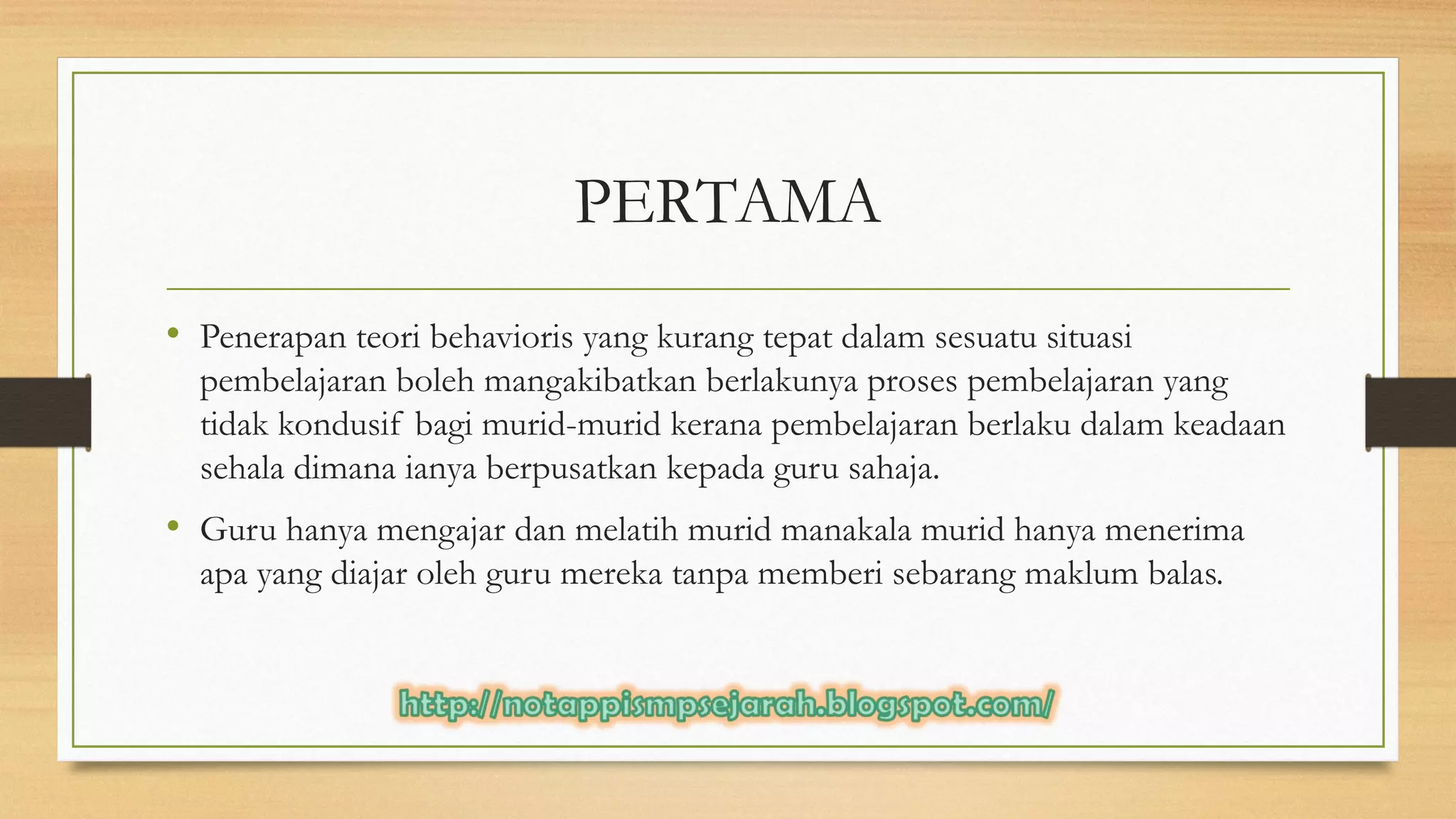 Plus minus-interesting implikasi teori behavirous | PPS