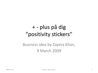 Plus stickers - business idea | PPT