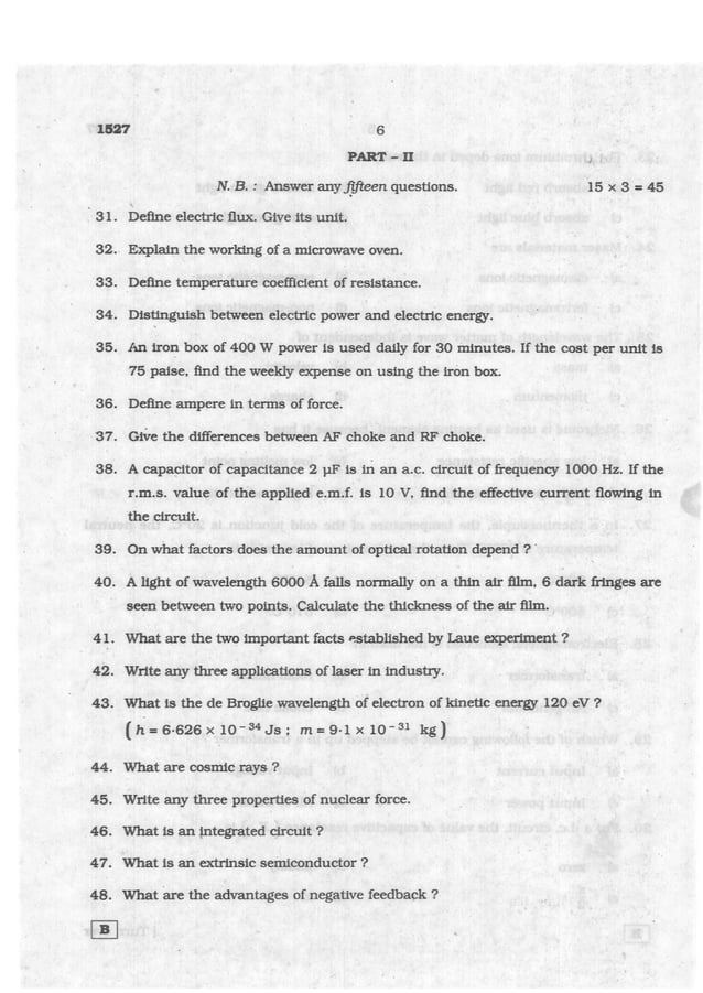 Plus2 physics July 2008 | PDF