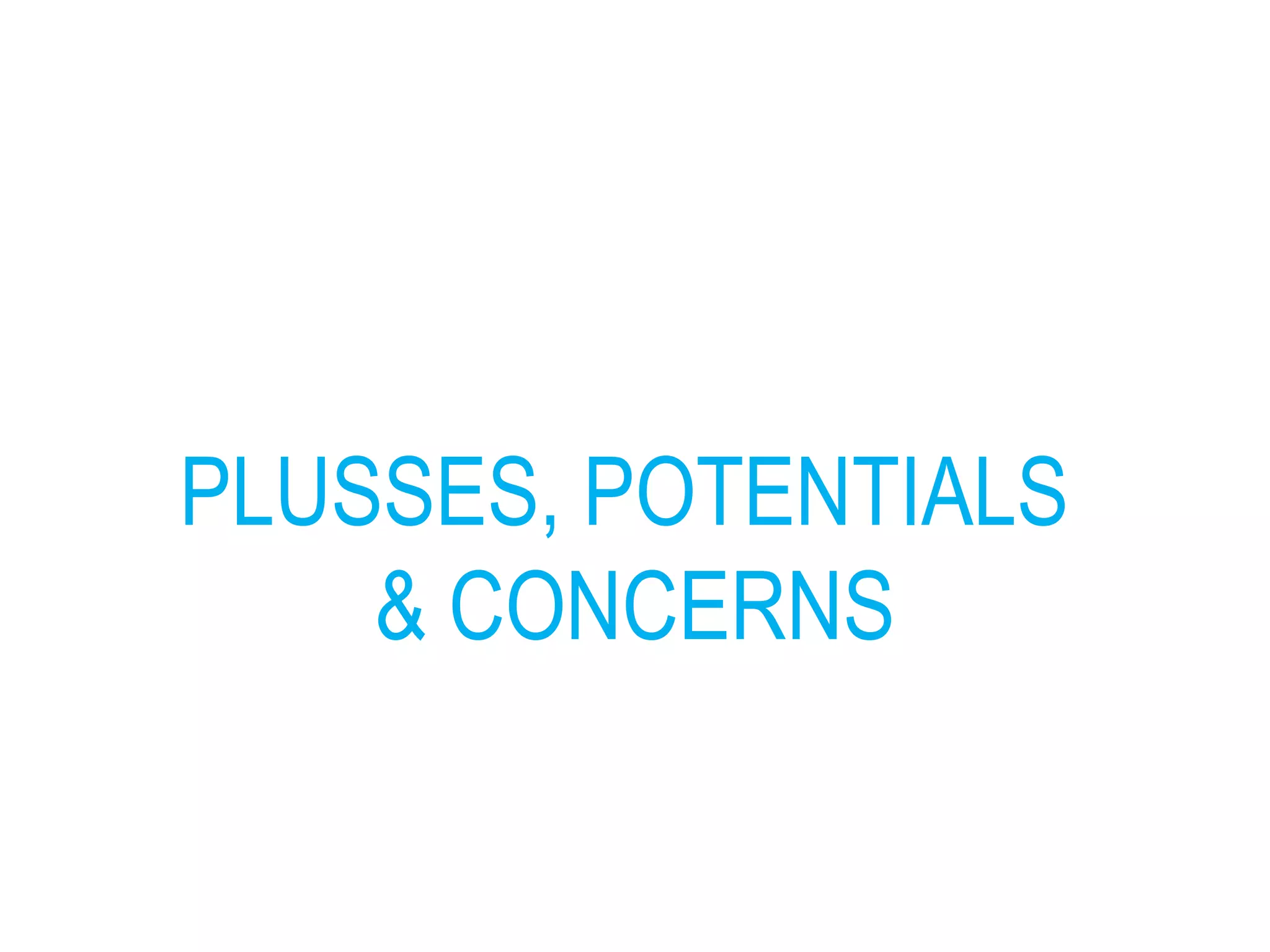 Plusses, Potentials & Concerns | PPT