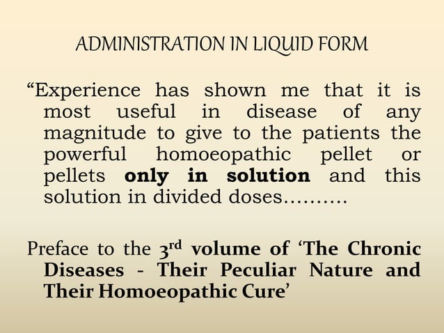 Plussing method of remedy administration | PPSX | Chemistry | Science