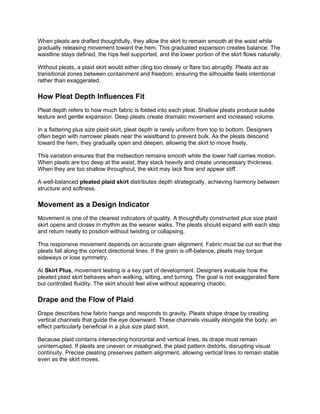Stylish Plus Size Skirt Design with Pleats and Modern Fit | DOCX