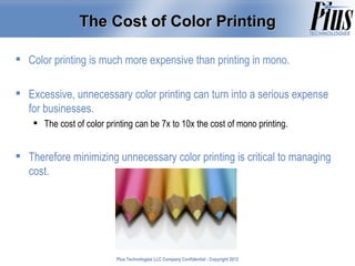 Reducing the Cost of Color Printing | PPT