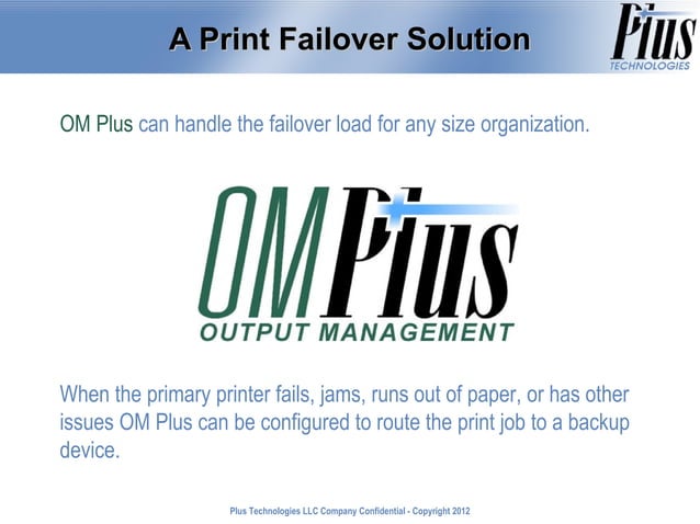 Print Failover Solutions | PPT