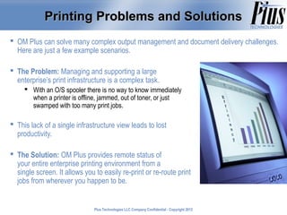 Solving Printer Errors and Output Management Problems | PPT