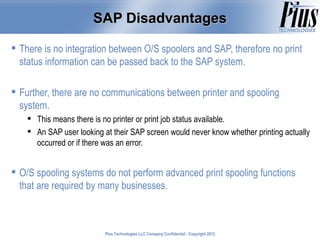 Print Spooling on SAP Servers | PPT