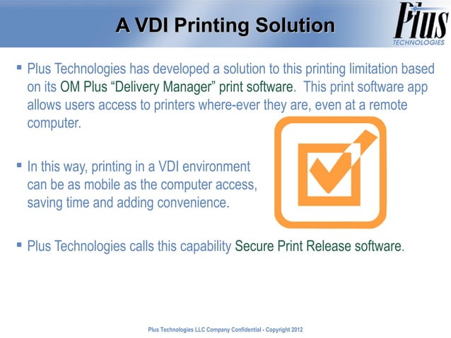Virtual Desktop Infrastructure (VDI) Printing | PPT