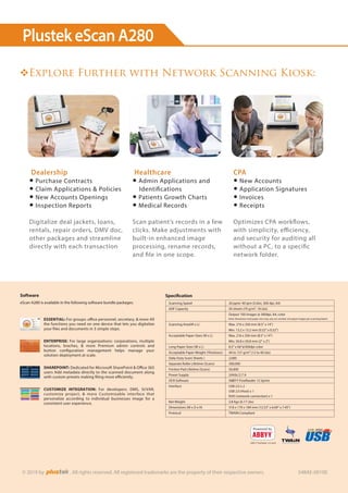 Plustek eScan Network Scanner A280 Introduction | PDF