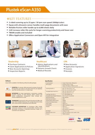 Plustek eScan Network Scanner A350 Introduction | PDF | Computer Peripherals | Computing