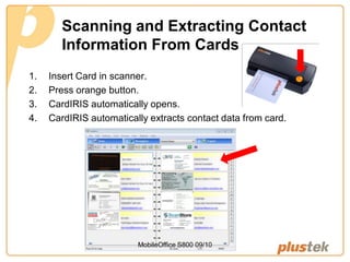 Plustek MobileOffice S800 Business Card Scanner | PDF | Computer ...