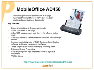 Plustek Scanners for Healthcare | PPT