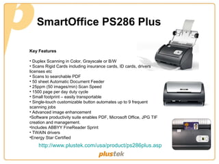 Plustek Scanners for Healthcare | PPT | Operating Systems | Computer ...