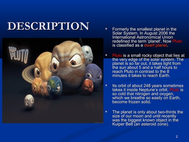 Pluto The Dwarf Planet | PPT | Geology | Science