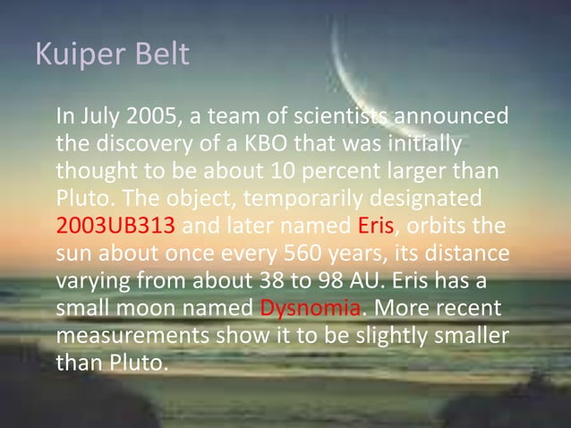 Pluto and kuiper belt | PPT