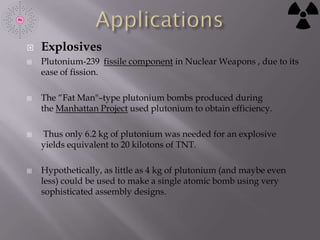 Plutonium Uses