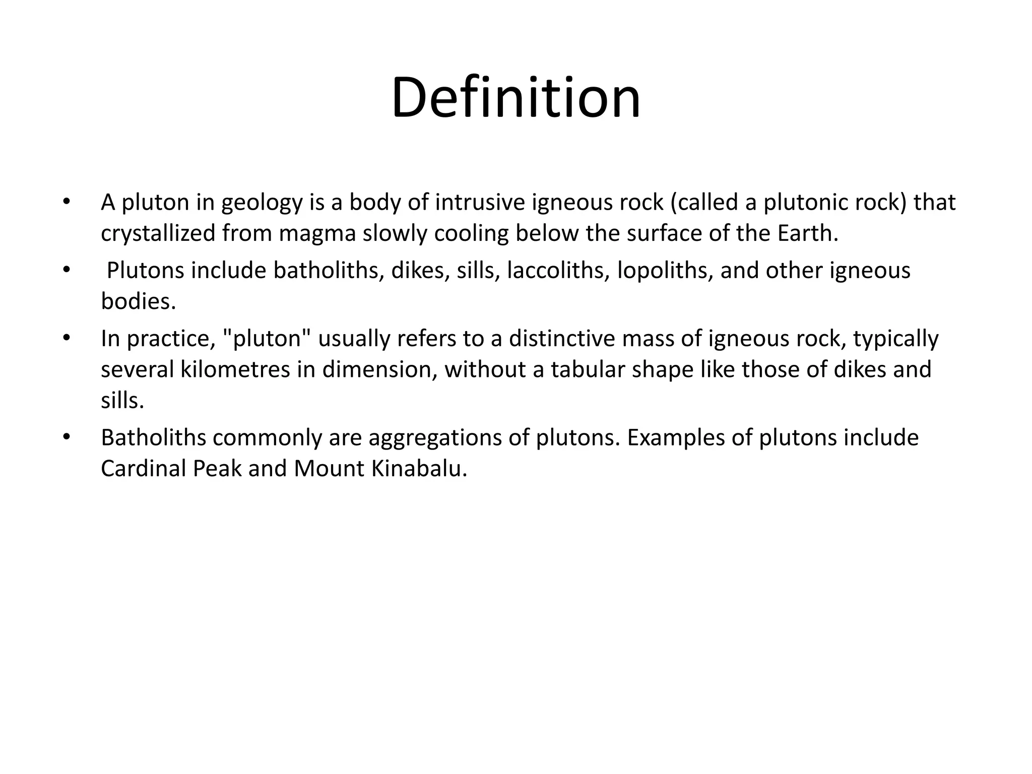 Plutons (plutonic rock) | PPTX