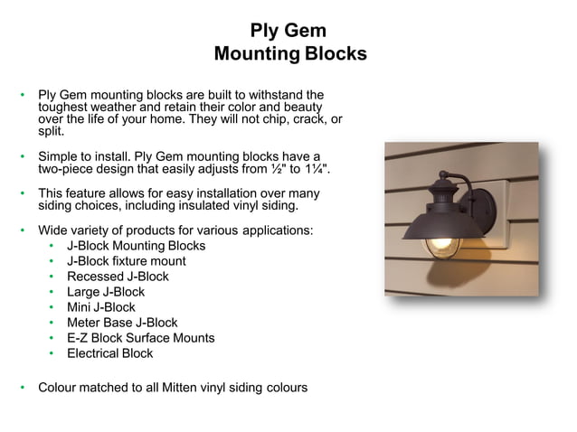 Ply Gem Vents & Blocks 101 | PDF | Home Appliances | Home & Garden