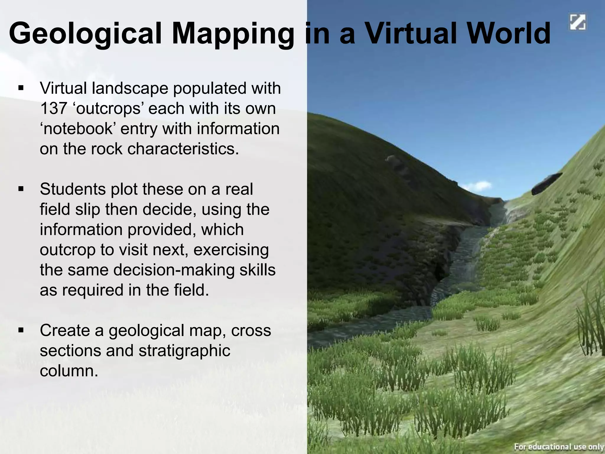Geological Mapping Training in Virtual Environment | PPTX