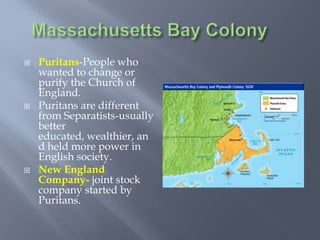 Plymouth and mass bay colonies | PPT