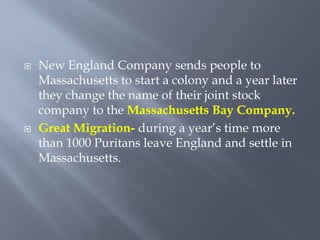 Plymouth and mass bay colonies | PPTX