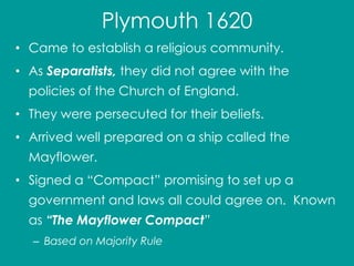 Plymouth colony 1620 | PPT