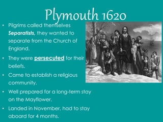 Plymouth colony 1620 | PPTX