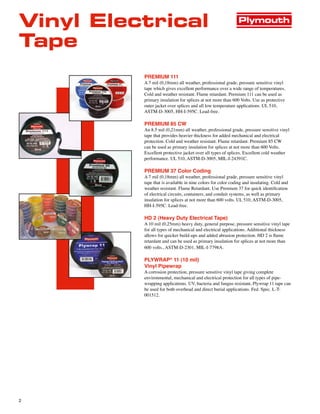 Plymouth Tapes - Electrical Tapes, Mining Tapes & Telecom Tapes | PDF